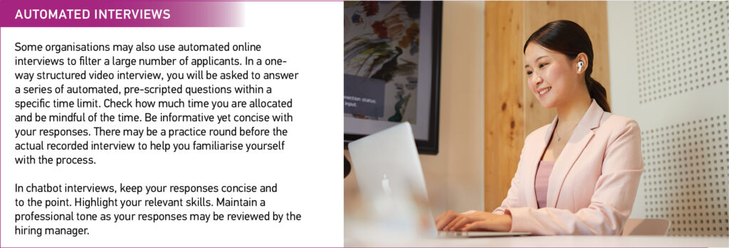 Tips to Ace Your Online Interviews – NTU Career Tracks 2025